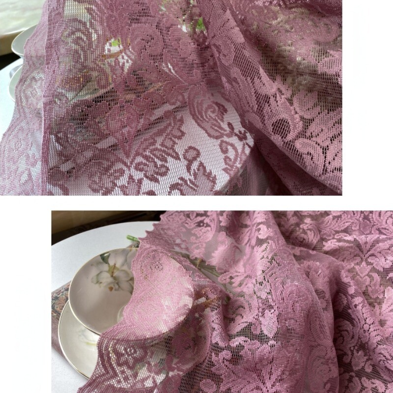 1x Lace Floral Curtain Balcony Drape Room Divider Home Window Door ...
