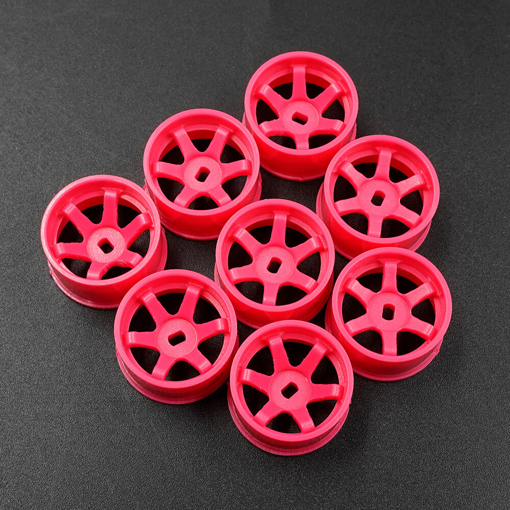 Yeah Racing Plastic Wide Rim Set 11mm (Offset 0+1+2 +3) Florescent Pink ...