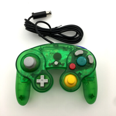 Clear Green Wired Game GC Shock Controller For Nintendo GameCube NGC ...