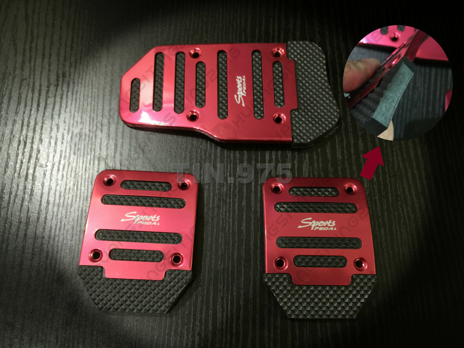 Non Slip Sports Metal Manual Car Vehicle Pedal Foot Treadle Cover Pad 3 ...