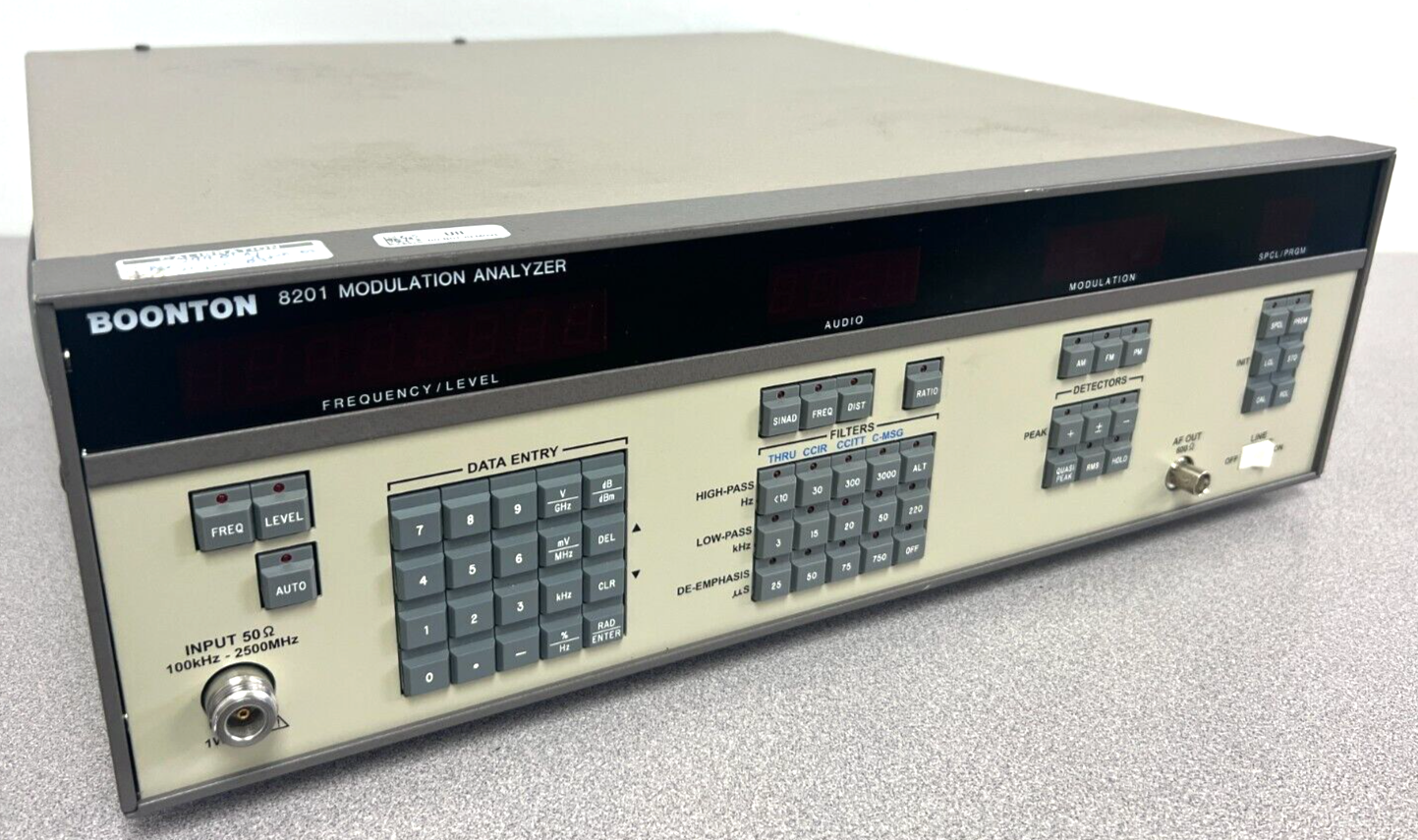 Boonton 8201 100 kHz to 2.5 GHz Frequency Range, Modulation Analyzer ...