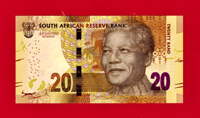 RARE 20 RAND 2015 NELSON MANDELA (Omron Rings) SOUTH AFRICA UNC NOTE ...