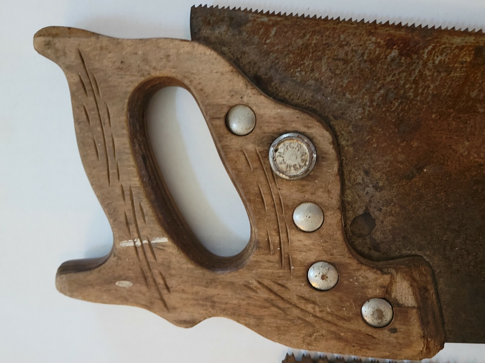 Vintage Antique Disston Hand Saw Lot of 4 Handsaws Wheat Handle and ...