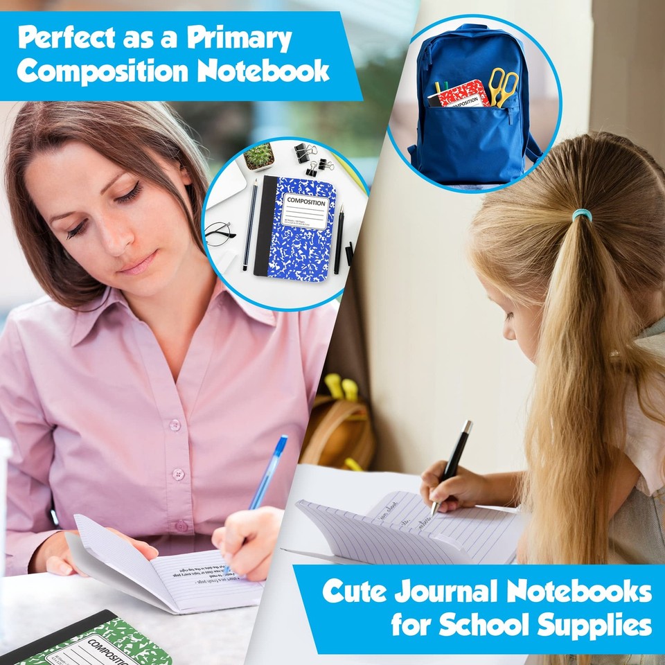 Mini Composition Notebooks, Mini Composition Books Bulk, Small Pocket ...