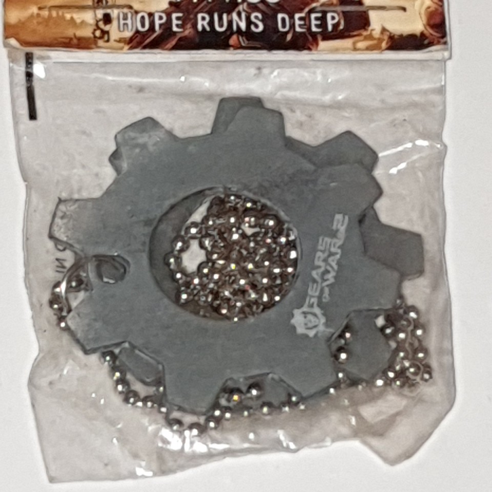Rare Promotional Gears of War 2 Official Cog Tags Necklace 2008 GoW ...