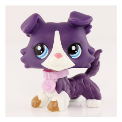 lps Pet Shop Collectable lps Collie 1676 Purple Paw Collar Kids Gift ...