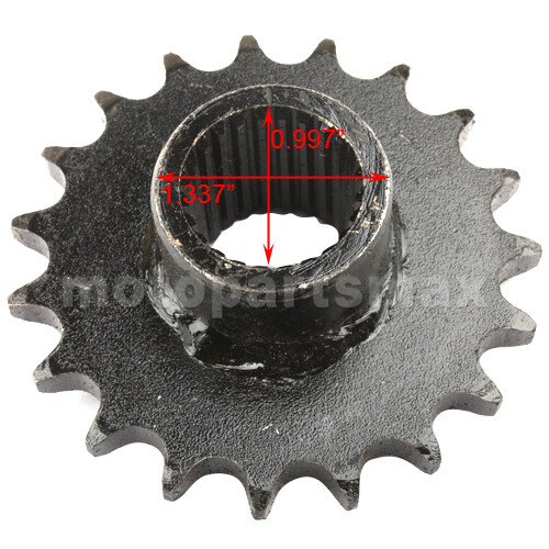 428 Chain 19 Teeth Front Engine Sprocket for GY6 150cc 157QMJ ATV Go ...