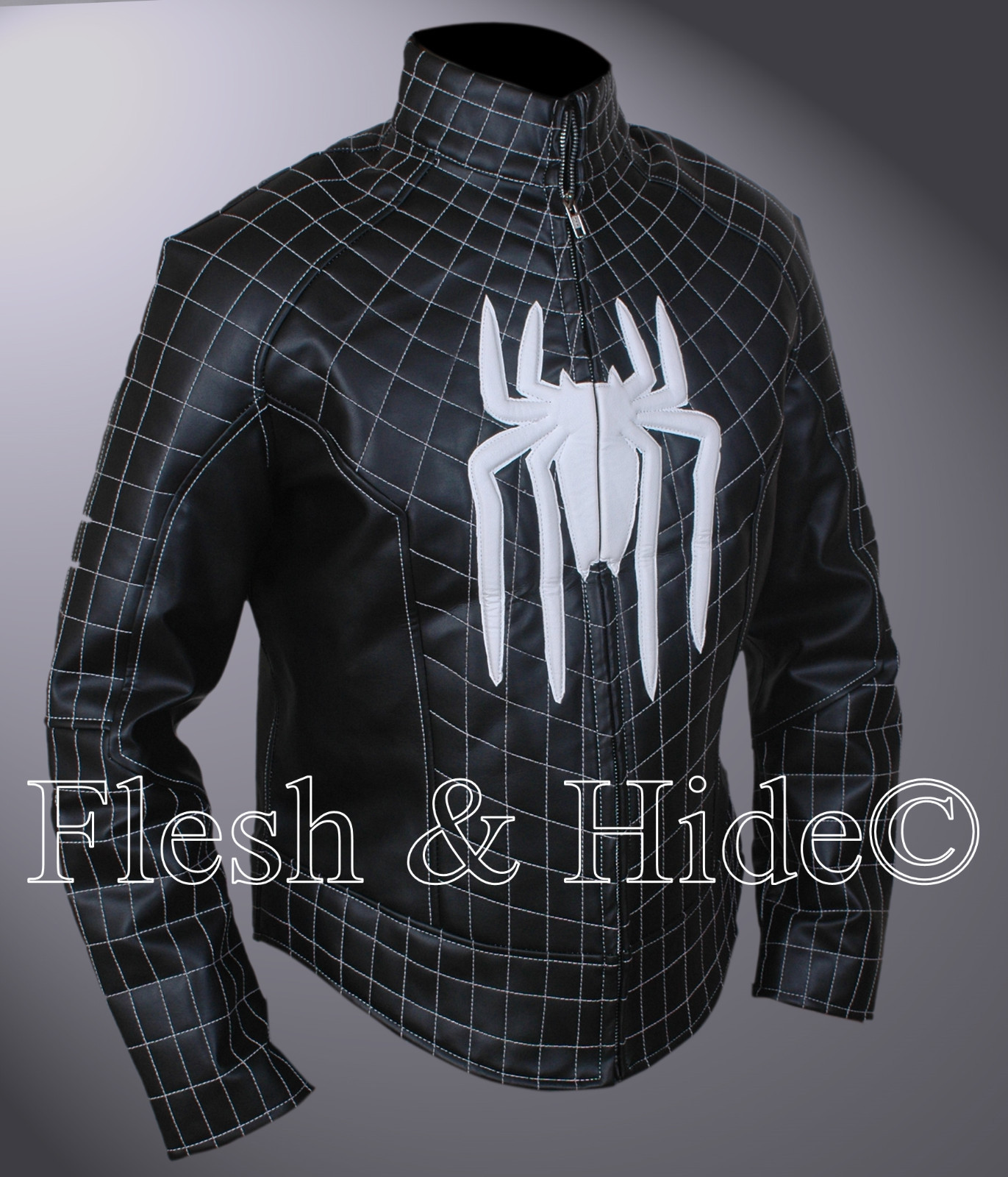 The Amazing Spider-Man Jacket with White Spider Logo and webbing | eBay