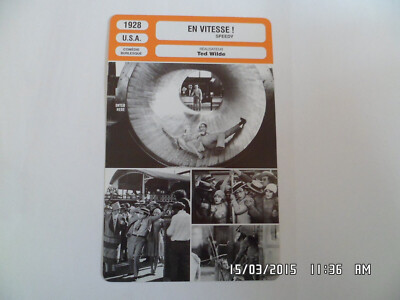CARTE FICHE CINEMA 1928 EN VITESSE Harold Lloyd Ann Christy Bert ...
