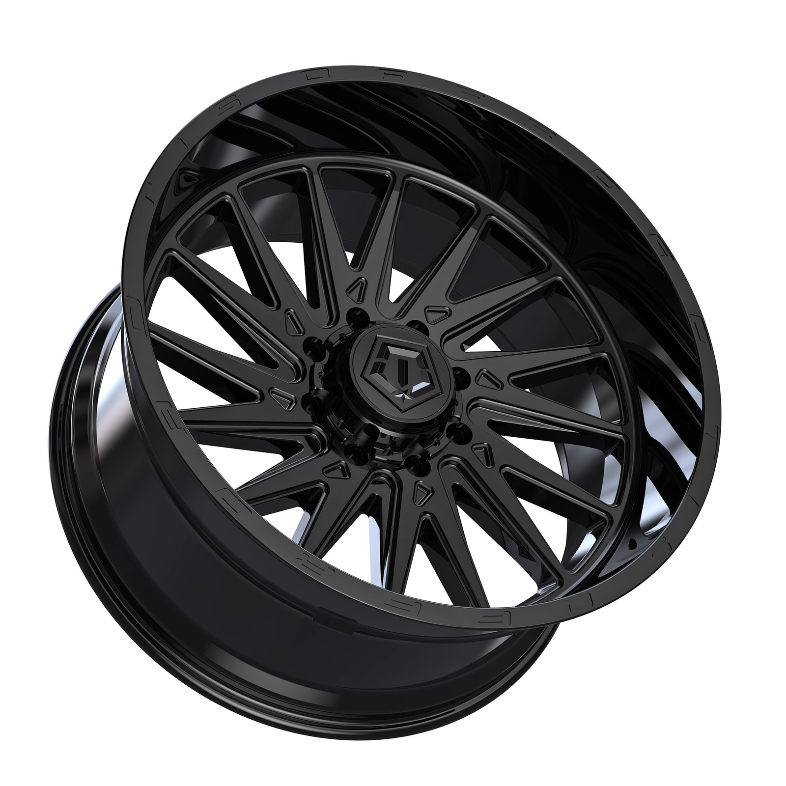22" TIS 547B Gloss Black 22x12 Wheel 6x5.5 -44mm For Chevy GMC Ram ...