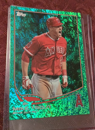 Mike Trout 2013 Topps GREEN EMERALD Rookie of the Year # 338, Angels ...