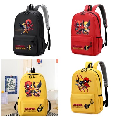 Deadpool Wolverine Backpack Travel School bag Rucksack Luggage Super ...