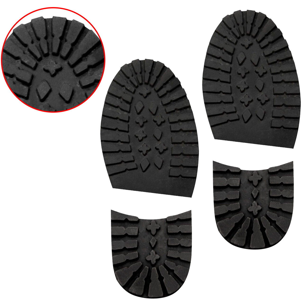 Rubber Hiking Sole & Heels Walking Trekker Stick on Sole Rubber Shoe ...