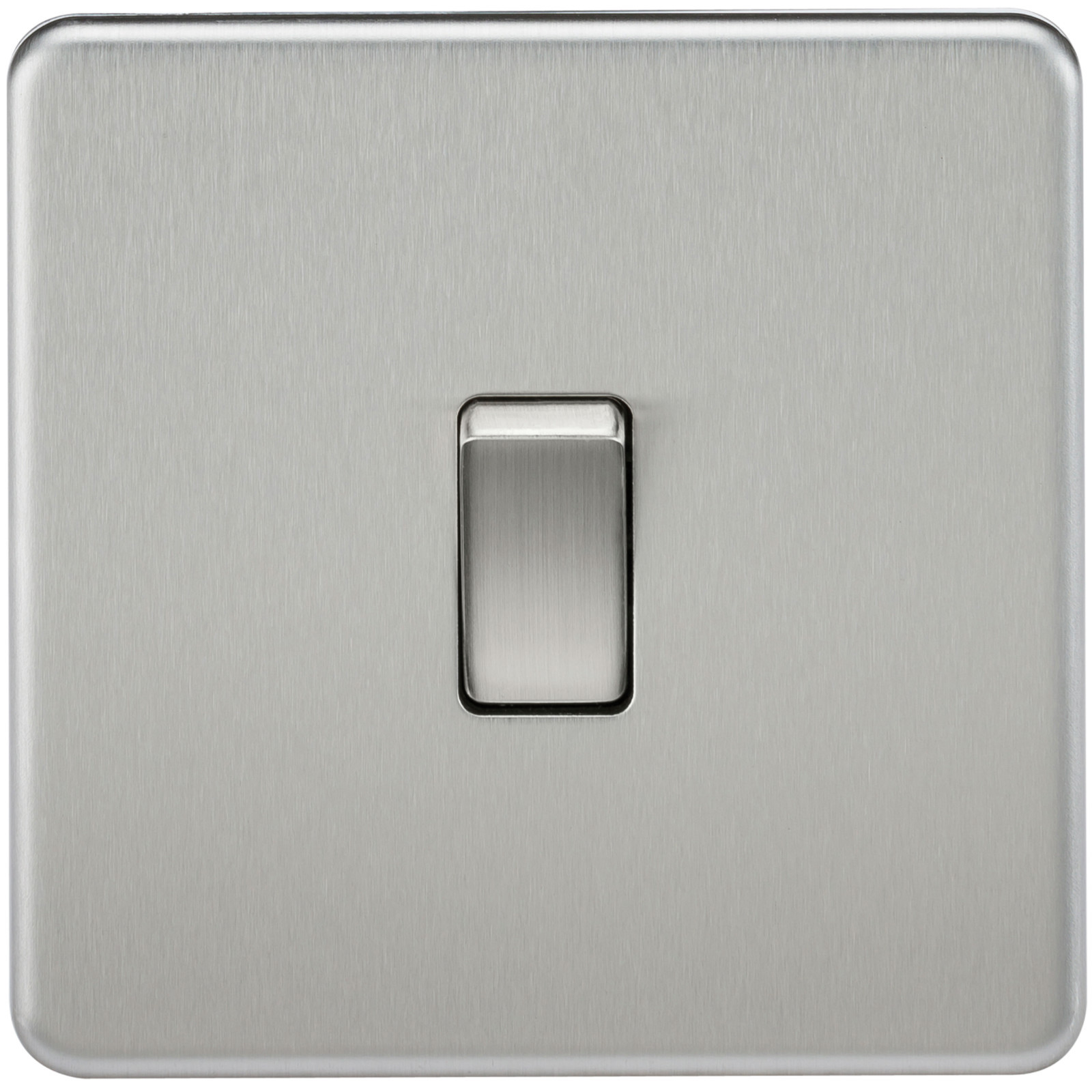 Knightsbridge Screwless Flatplate light switches & sockets BRUSHED ...