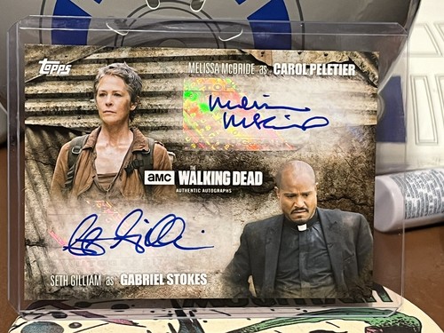 Topps Walking Dead Actors Carol And Gabriel Autograph Card New Mint ...