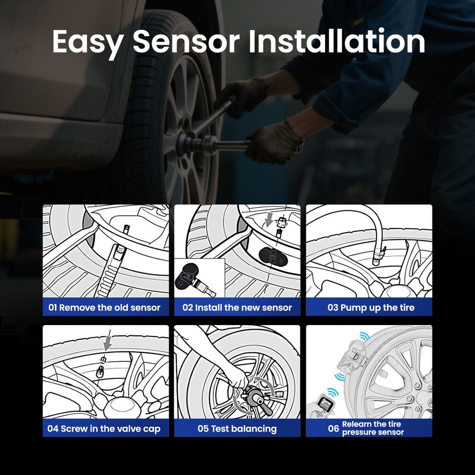 4pcs Tire Pressure Monitoring Sensor TPMS for Chevrolet Cadillac Buick ...