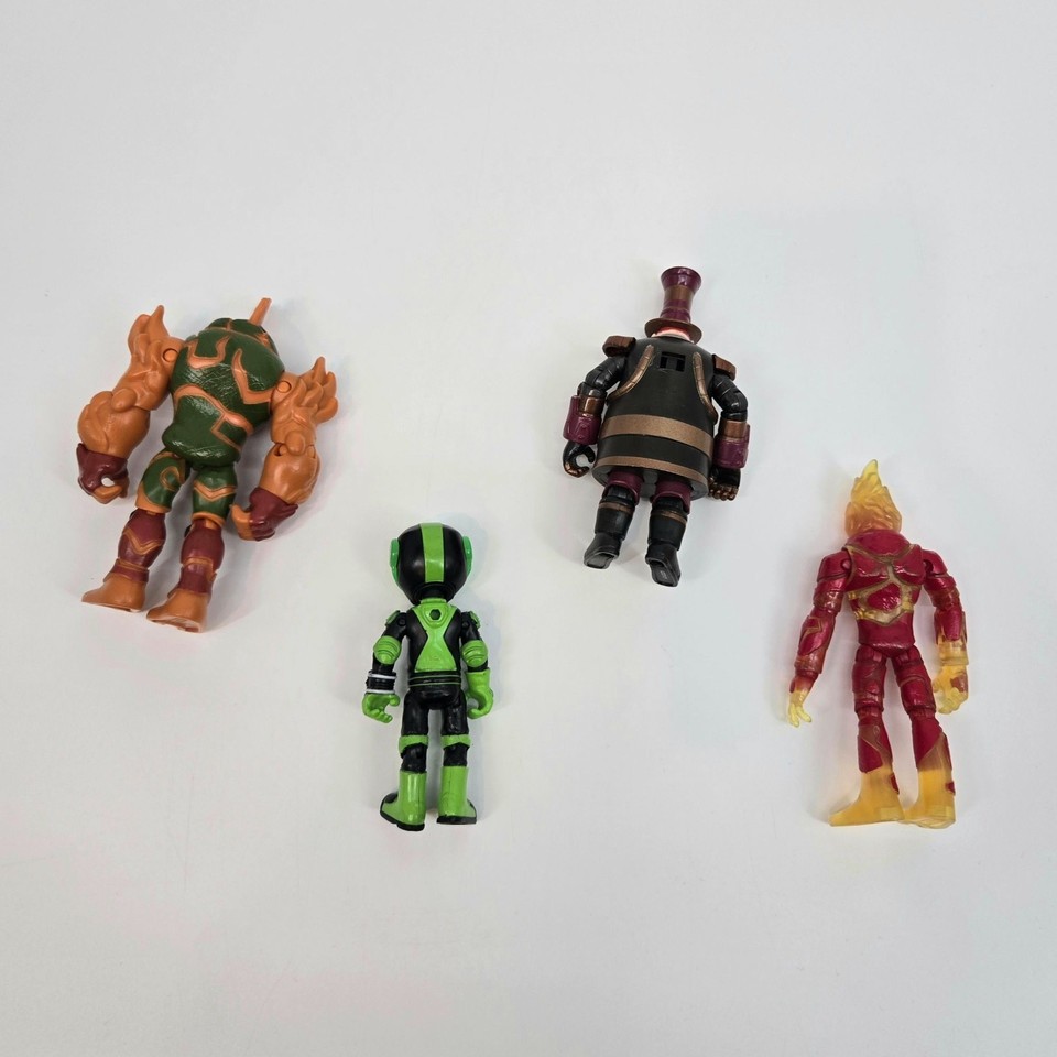 Ben 10 Action Figures Lot of 4 Hot Shot Rustbuggy Ben Steam Smythe ...