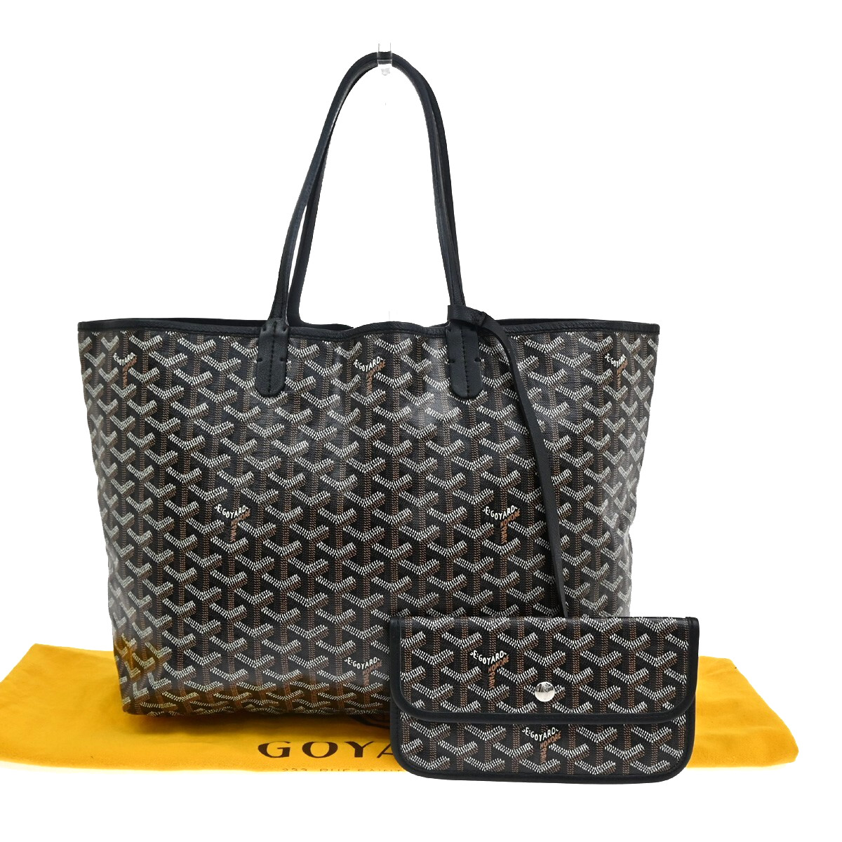 GOYARD Logo Saint Louis PM Shoulder Tote Bag Pouch Ca… - Gem
