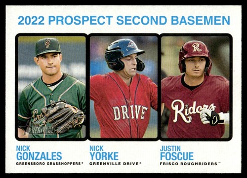 2022 Topps Heritage Minor League #188 Nick Gonzales/Justin Foscue/ Nick ...