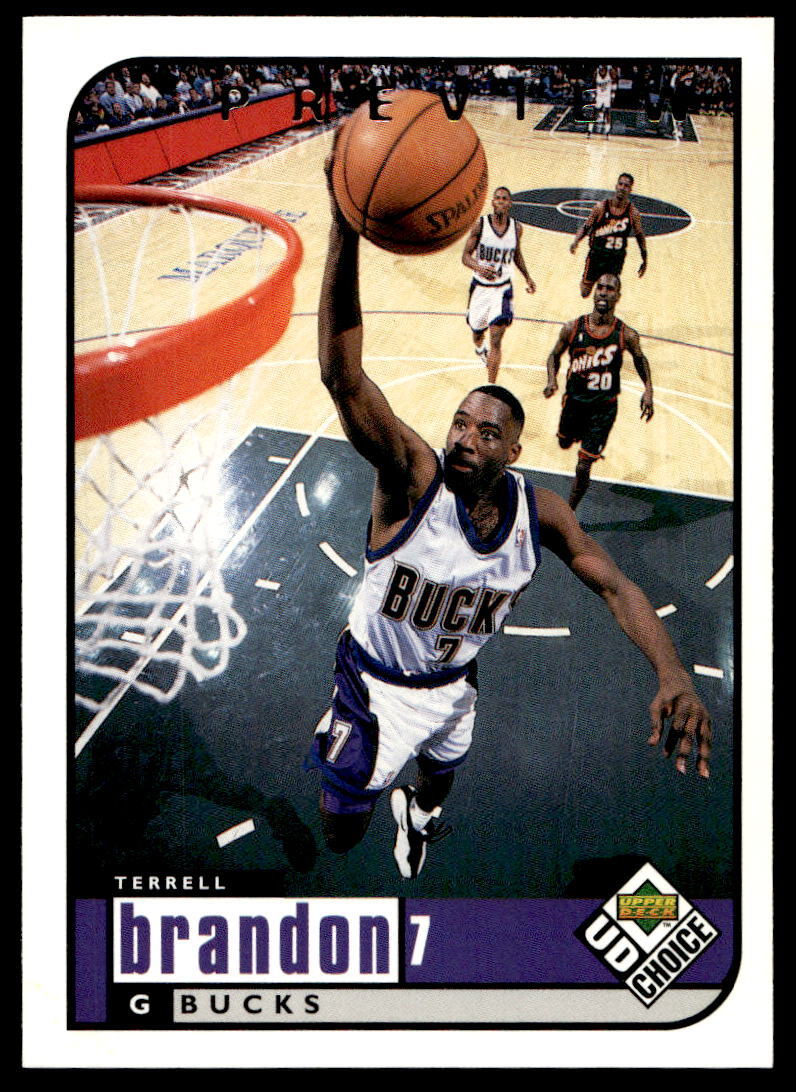 1998 UD Choice Preview #80 Terrell Brandon Milwaukee Bucks | eBay