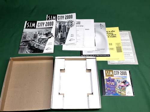 1996 Maxis Sim City 2000 3.5" 1.44 mb disks included Win 3.1 Win 95 PC ...