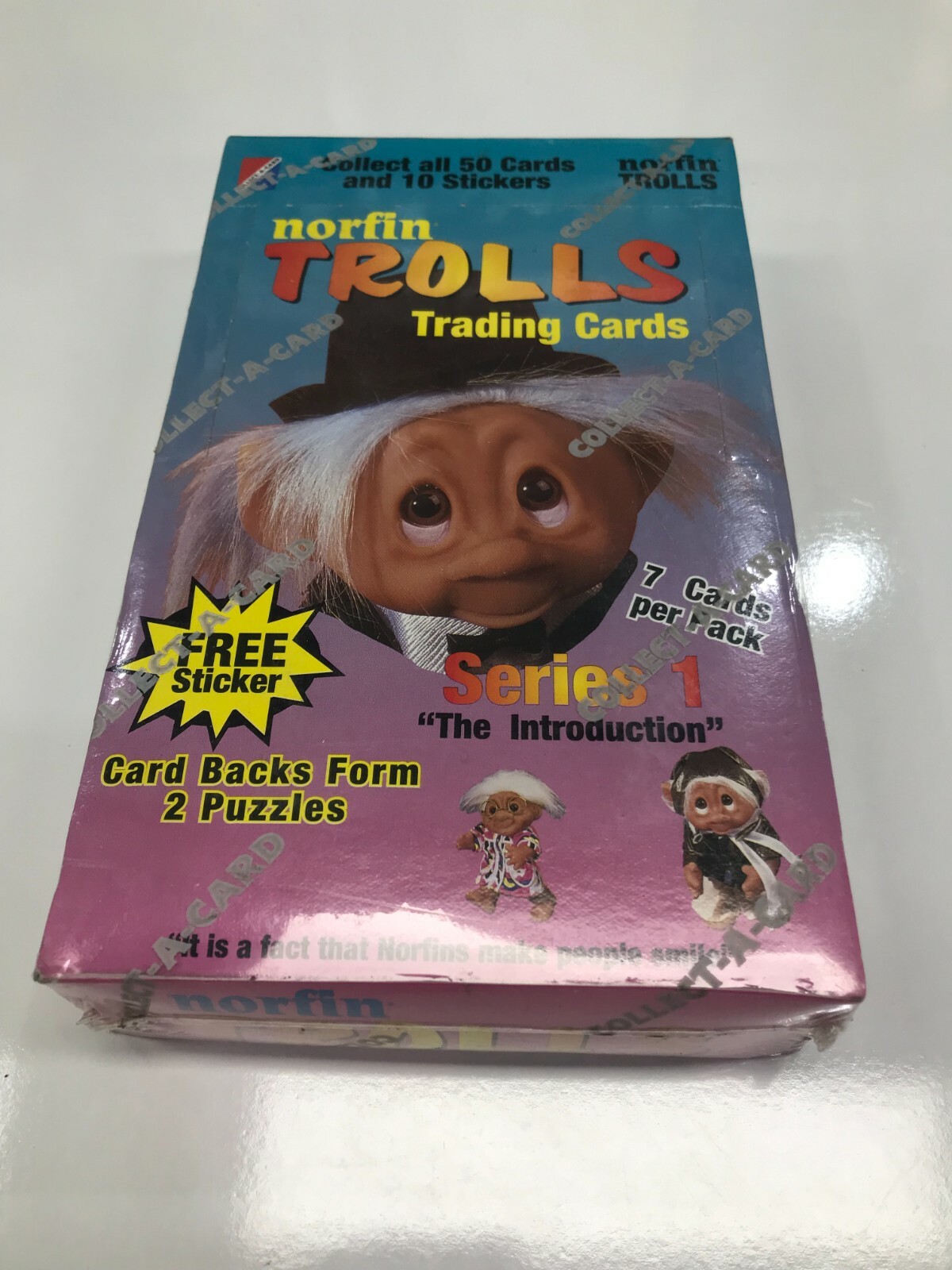 1993 Norfin Trolls Collectors Card Factory Box (36 Packs) (Puzzle Cards ...