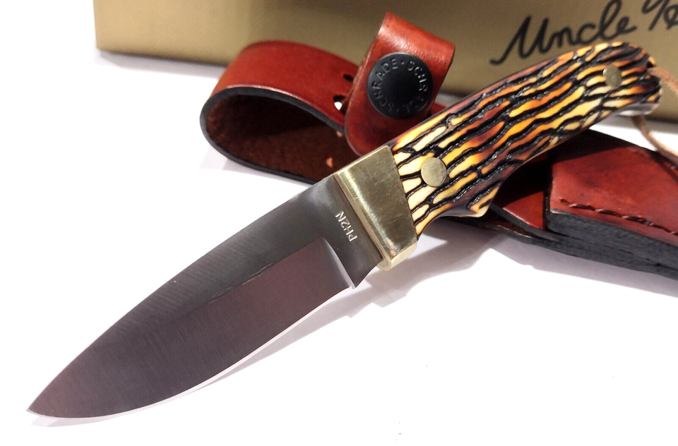 Schrade Old Timer Uncle Henry Pro Hunter Mini Full Tang Fix Blade ...