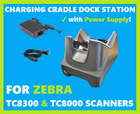 Charger Cradle Kit for Zebra TC8300, TC8000 Android Scanners w/ Power ...