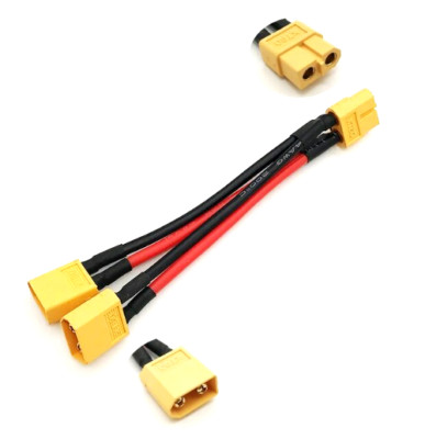 XT60 Parallel Battery Connector Male Female Cable Dual Extension Y ...