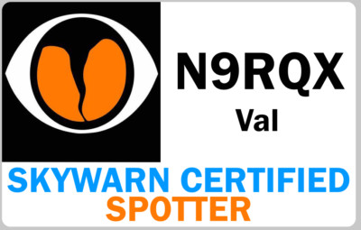 Skywarn Spotter Name Badge Name Tag Personalized Call Sign Ham Amateur ...