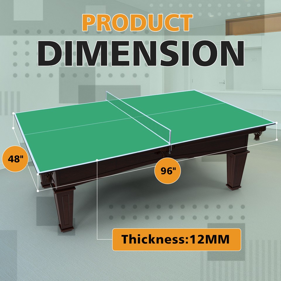 Ping Pong/ Table Tennis Conversion Top 96"X48" Foldable Ping Pong Table ...