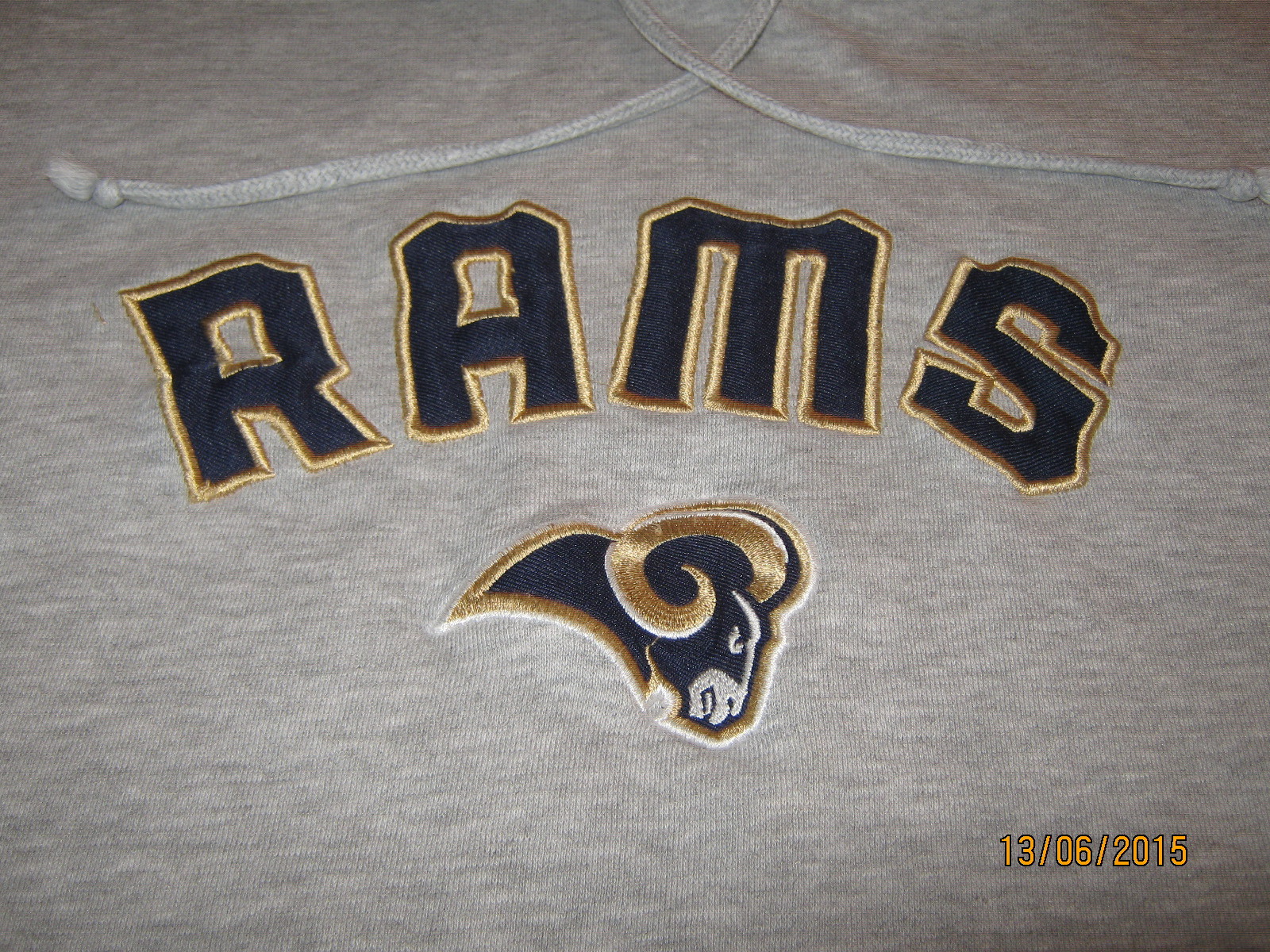 Saint Louis Rams Hoodie 2XL (MENS) Gray "STITCHED-ON LETTERS & LOGO | eBay