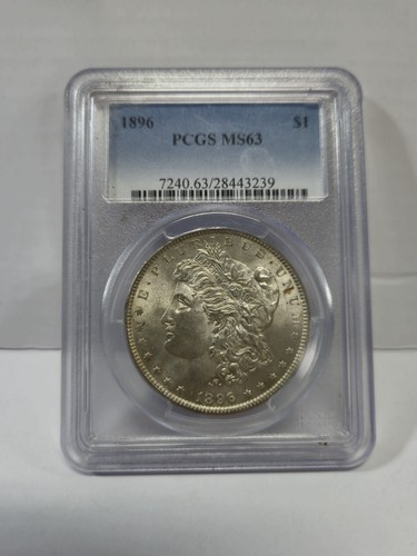 1896 US Morgan Silver Dollar PCGS Graded MS63 | eBay