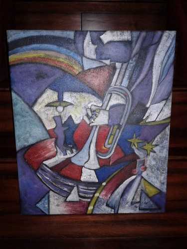 M HAROLD ORIGINAL OIL PAINTING - 20 X 24 - FINE ART - ABSTRACT - VERY ...