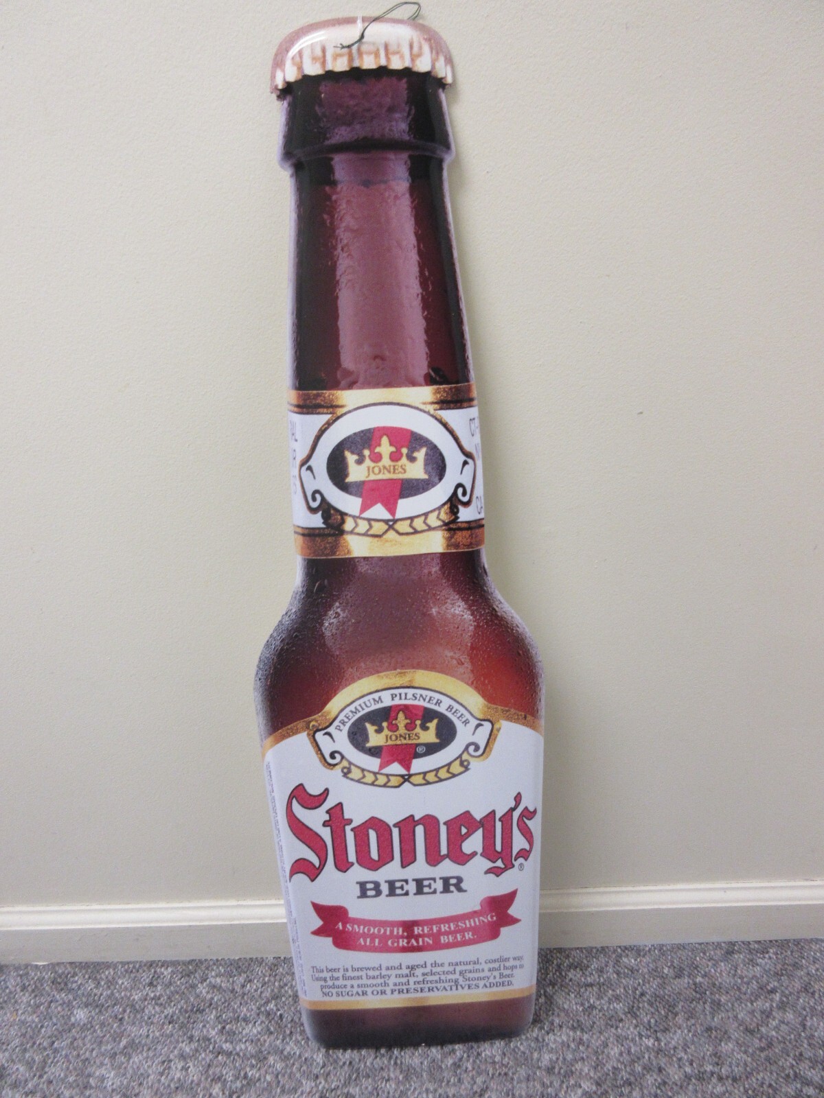 VINTAGE ADVERTISING STONEY'S BEER DIE CUT WALL SIGN SIGN M-613 | eBay