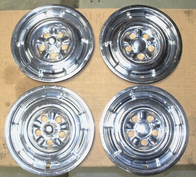 1964 1965 1966 1967 Mercury Cyclone Gt ORIG CHROME 14" WHEEL COVERS HUB ...