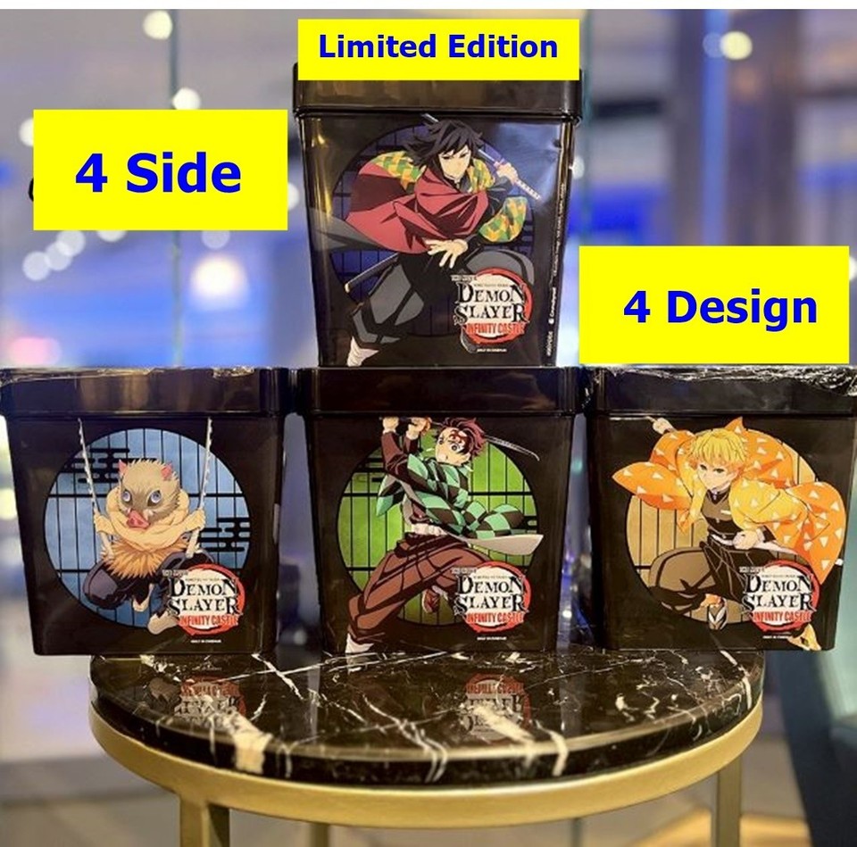 LED A Demon Slayer Bucket Popcorn Tin Castle Infinity 2025 SF Exclusive ...