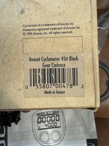 VINTAGE AVOCET 45tt CYCLOMETER Black GEAR CADENCE ROAD BIKE BICYCLE | eBay