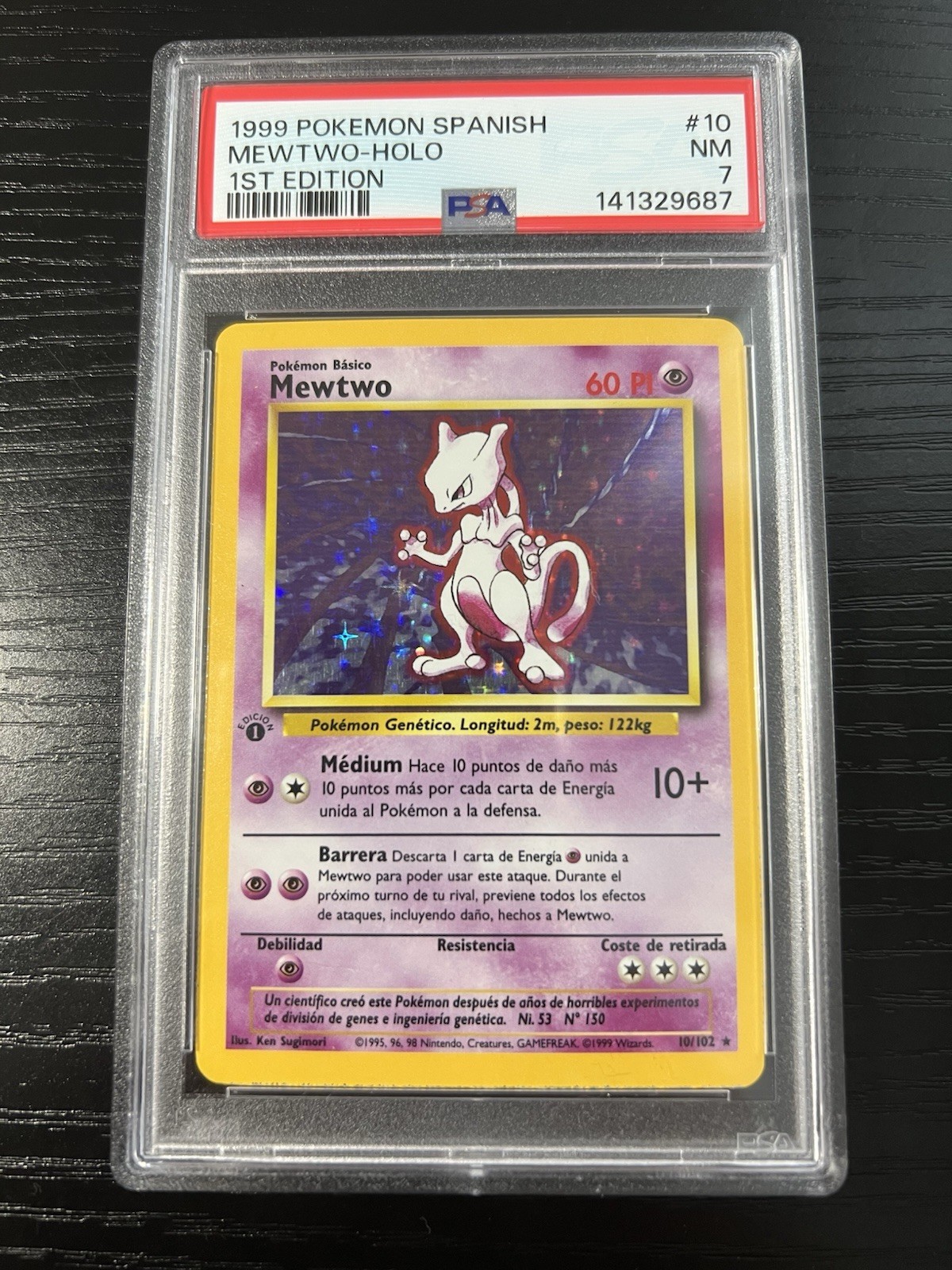 1999 Pokemon Spanish Base Set 1st Edition Mewtwo Holo #10 PSA 7 | eBay