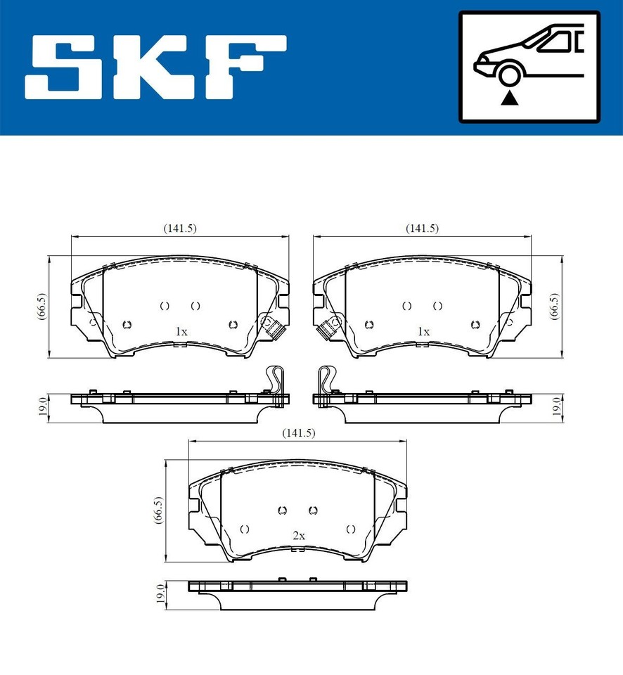 VKBP80264A BRAKE PAD SET, DISC BRAKE FITS FOR SKF | eBay UK