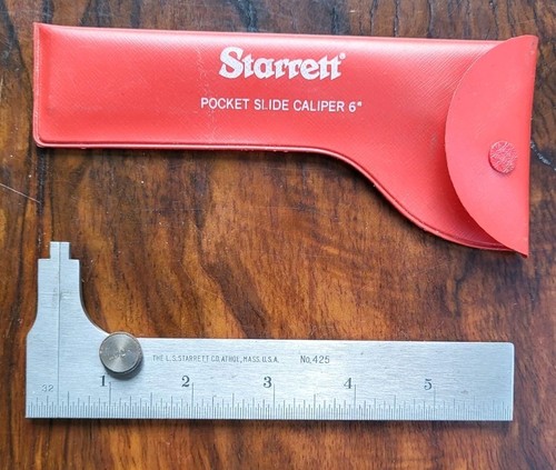 Vintage L. S. Starrett No. 425 6" Steel Pocket Slide Caliper USA | eBay