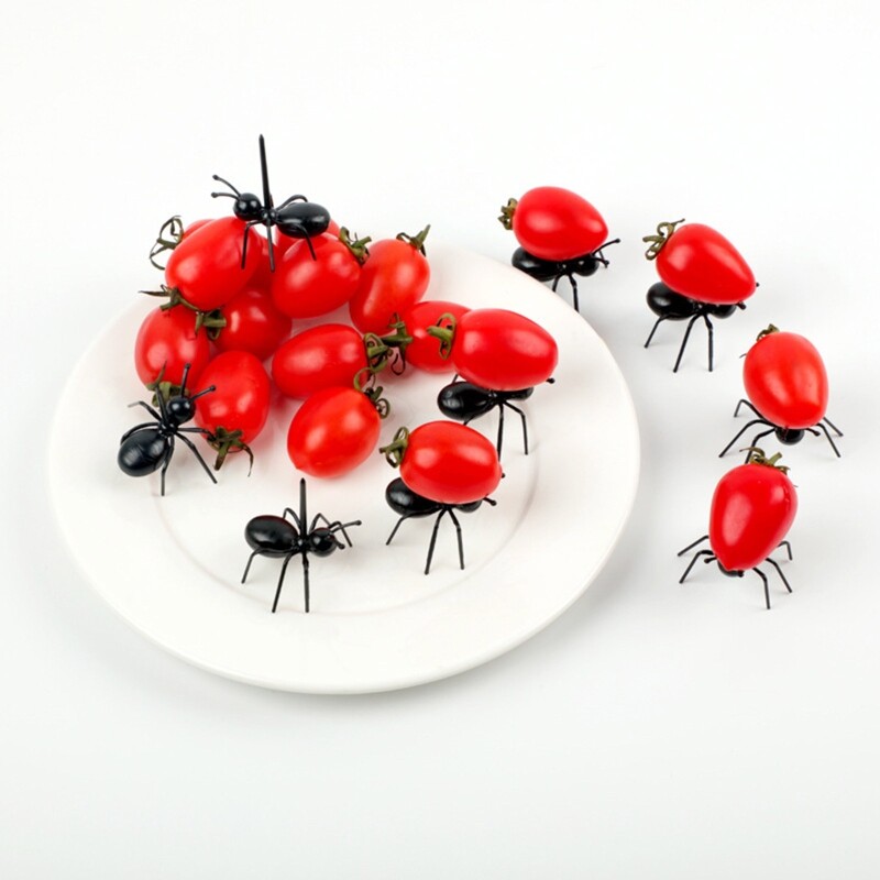 12 PCS for Creative Ant Toothpicks Fruit Dessert Fork Reusable ...
