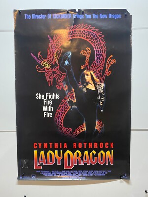 Poster: Lady Dragon (1992): Cynthia Rothrock, original video store VHS ...