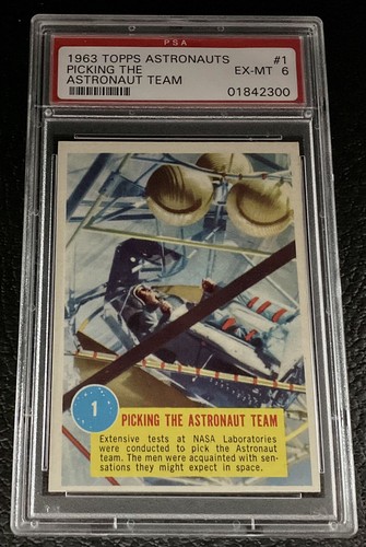 PSA 6 1963 Topps Astronauts #1 Picking The Astronaut Team 3D Tough ...