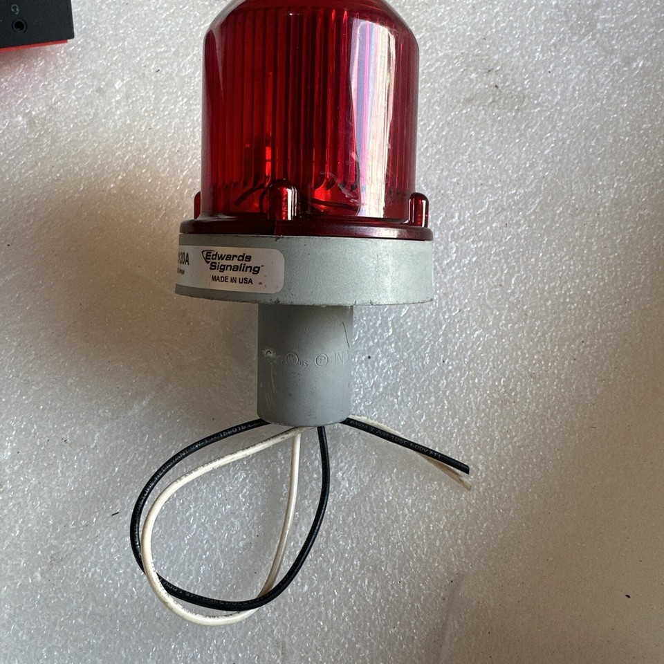 Beacon, Strobe, Halogen, NEMA 4X, 120VAC, Red (Edwards: 125HALFR120A ...