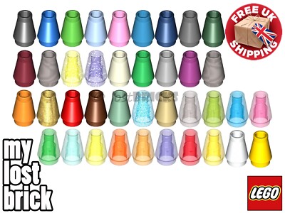 LEGO - Part 4589 - Cones 1x1 with Top Groove + NEW + SELECT COLOUR ...
