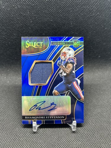 2021 Select Rhamondre Stevenson RPA Rookie Patch Auto Blue /75 RC #RSM ...