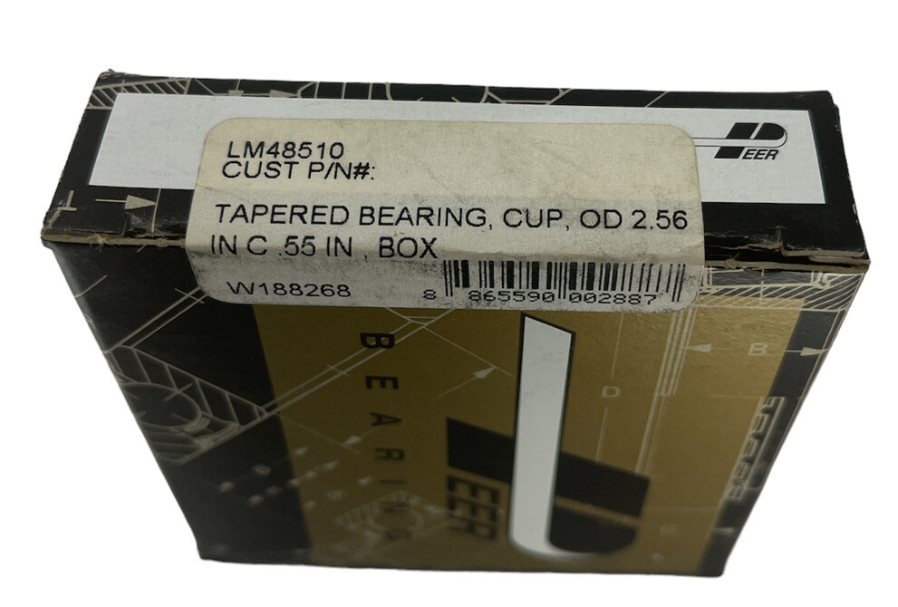 Peer Steel Non-Flanged Tapered Roller Bearing Cup 2.56" OD X .55" Width ...