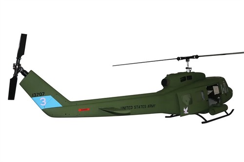 Military 800 UH-1D Army ARF RC Helicopter Fuselage 800 Size UH1D SM2.0 ...