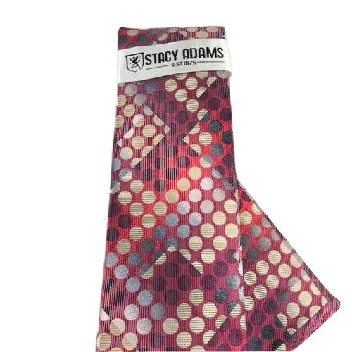 Stacy Adams Men's Tie Hanky Set Red Burgundy Bone Beige Charcoal Gray ...